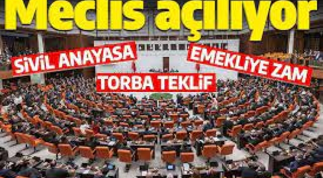 TBMM yarın açılıyor; emekli zammı ve yeni anayasa öncelikli gündem ... TBMM yarın açılıyor; emekli zammı ve yeni anayasa öncelikli gündem ...